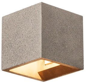 SLV 1000911 Solid Cube, nástěnné svítidlo 1x G9 max. 25W, černý pískovec