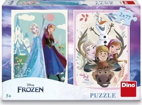 DINO Ledové králoství: Anna a Elsa / 2x77 dílků / od 5 let