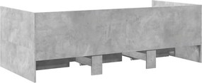 Válenda se zásuvkami bez matrace betonově šedá 75 x 190 cm 3280835