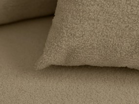 Rozkládací oboustranná sedací souprava do L SMART BOUCLE 232x143 cm, tmavě béžová
