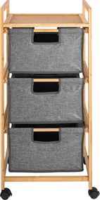 Livarno® Regál se 2 koši a policí / Pojízdný regál se 3 přihrádkami (regál se 3 přihrádkami)