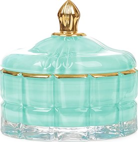 Côte Noire Art Deco svíčka Tiffany Blue & Gold s vůní Persian Lime