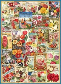 EUROGRAPHICS Puzzle Katalog semínek: Květiny / 1000 dílků / 48 x 68 cm