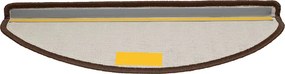 Schodové rohože 15 ks 65 x 21 x 4 cm hnědé, půlkulaté, velké 133903