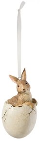 Závěsná velikonoční dekorace zajíček ve vajíčku I- Ø 5*11 cm – 5x11 cm
