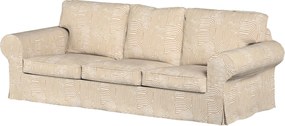 Potah na pohovku IKEA  Ektorp 3-místná, nerozkládací barva béžová látka pletený vzor, vzorované