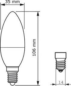 Philips CorePro LED žárovka E14 2,8W teplá bílá / svíčka / 250 lm / 27