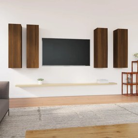 vidaXL TV skříňky 4 ks hnědý dub 30,5 x 30 x 110 cm kompozitní dřevo
