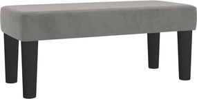 Box spring postel s matrací světle šedá 90x200 cm samet 3137881