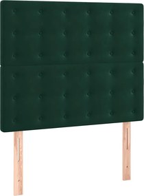 Rám postele bez matrace tmavě zelená 80 x 200 cm samet 3125968