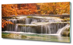 Wallmuralia Fotoobraz na skle Vodopád podzim 100x50