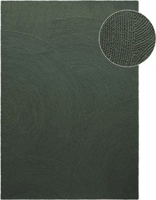 Tmavě zelený ručně tkaný vlněný koberec 160x230 cm Calmio – Hanse Home