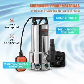 ponorné vodní čerpadlo, 1300 W 20000 l/h, s 10 m