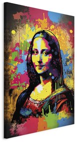 Obraz XXL Barevná Mona Lisa - portrét ženy inspirovaný da Vinciho dílem