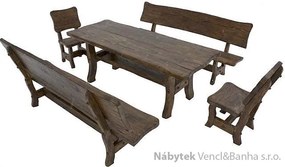dřevěný zahradní nábytek Goral 200 drásaný 1S+2L+2K euromeb 10