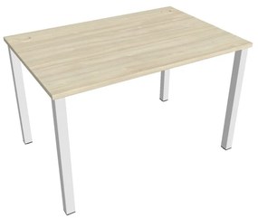 Stůl pracovní rovný 120 cm - Hobis Uni US 1200 Dekor stolové desky: akát, Barva nohou: bílá