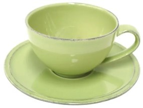 Hrnek na čaj s talířkem zelený FRISO 0,26l