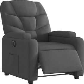 Elektrické polohovací křeslo tmavě šedé textil 3204573