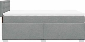 Box spring postel s matrací světle šedá 90x200 cm textil 3285785