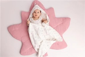 NEW BABY dětská mušelínová osuška s kapucí Zoe 90x90 cm bílá