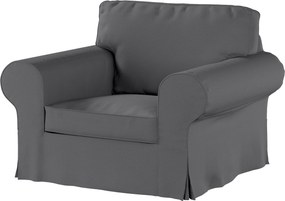 Potah na křeslo IKEA Ektorp barva šedá látka pletený vzor
