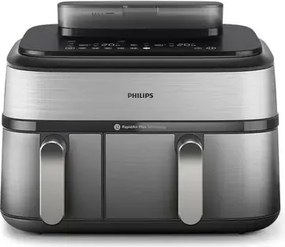 Philips 5000 series NA555/00 stříbrno-černá / Horkovzdušná fritéza / 2