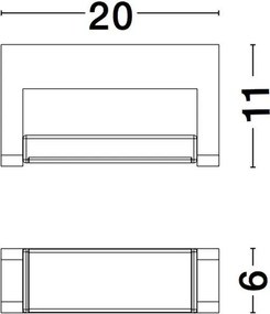 NV 9195062 Venkovní nástěnné svítidlo VOLVER černý litý hliník akrylový difuzor LED 7W 3000K 220-240V 150st. IP54 - NOVA LUCE