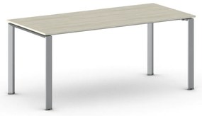 Jednací kancelářský stůl PRIMO INFINITY, 180x90 cm, šedostříbrná podnož, dub přírodní