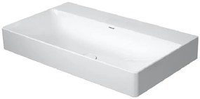 Duravit DuraSquare - Umyvadlo na desku, 80x47 cm, bez přepadu, bez otvoru pro baterii, DuraCeram, WonderGliss, bílá 23538000791