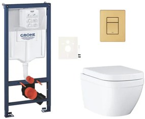 Závěsný wc set do lehkých stěn / předstěnová montáž GROHE Euro Ceramic SIKOGRSEUSCGN0
