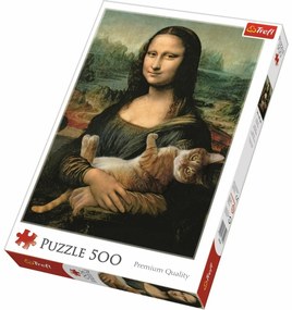 Trefl Puzzle Mona Lisa s kočkou, 500 dílků