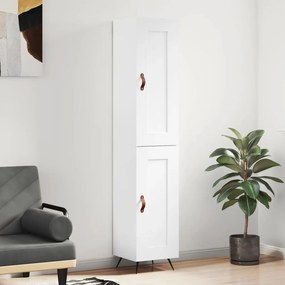 Skříň highboard bílá s vysokým leskem 34,5x34x180 cm kompozit 3200427