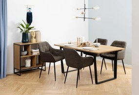 ACTONA GROUP Jídelní židle BROOKE taupe z látky Monza 2 kusy 0000107643