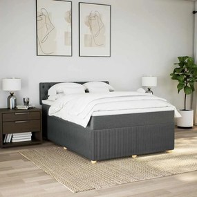 Box spring postel s matrací tmavě šedá 160x200 cm textil 3289815