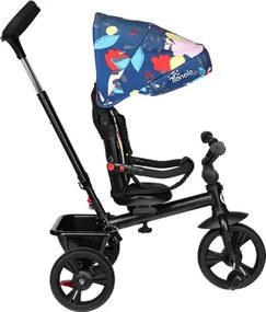 LIONELO Tříkolka 2v1 Haari Blue Navy / Nosnost 25 kg