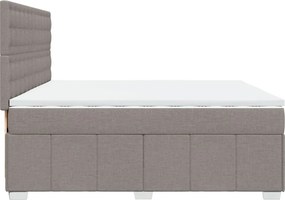 Box spring postel s matrací taupe 200x200 cm textil 3291793