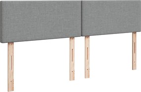 Box spring postel s matrací světle šedá 200 x 200 cm textil 3287168