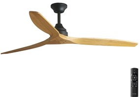 FARO Barcelona FARO 33718DC- Stropní ventilátor ALO L dřevo/černá pr. 152 cm + dálkové ovládání 33718DC