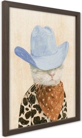 Tištěný obraz s rámem 30x40 cm Howdy Cat – Styler