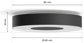 Philips-LED RGB Stmívatelné stropní svítidlo Hue LED/33,5W/230V pr. 381 mm černá