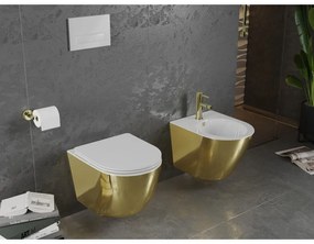 Mexen Lena závěsný bidet, Bílá/Zlatá - 35224806