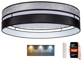 Belis | LED Stmívatelné stropní svítidlo LIMA LED/36W/230V Wi-Fi Tuya+ DO černá/stříbrná | BE0881