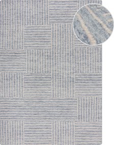 Flair Rugs, Kusový koberec Memphis Abstract Check Blue, 120x170, modrá, ložnice