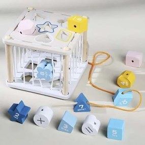 Montessori dřevěná vkládací kostka Kruzzel 22885