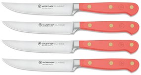 Wüsthof CLASSIC Colour Sada 4 nožů na steaky 12 cm Coral Peach 1061760403
