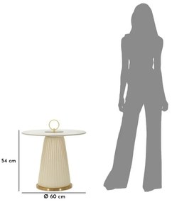 Designový konferenční stolek Venturo 60 cm krémový