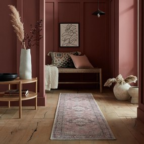 Flair Rugs, Běhoun Hebden Windsor Pink, 60x230, růžová, ložnice