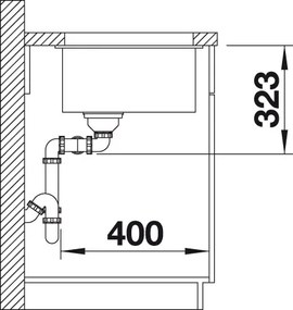 Granitový dřez Blanco SUBLINE 350/350 U InFino káva 523583