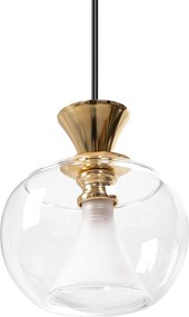 Toolight - Stropní lampa závěsná skleněná koule zlatá APP902-1CP, OSW-06676