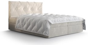 Manželská postel Boxspring 140 cm Athena Comfort (béžová) (s matrací a úložným prostorem). 1055754